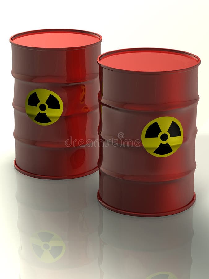 Barriles Radiactivos Del Metal Stock de ilustración - Ilustración de ...