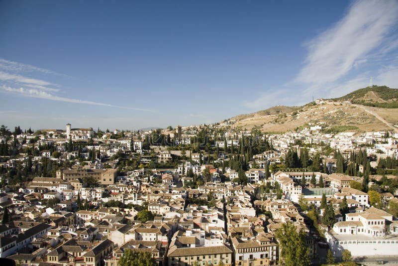 Panorama of the Moorish Albaicin Quarter Stock Photo - Image of quarter ...