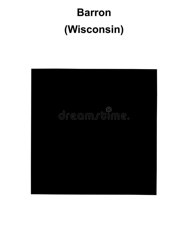 Barron outline map stock vector. Illustration of wisconsin - 361875338