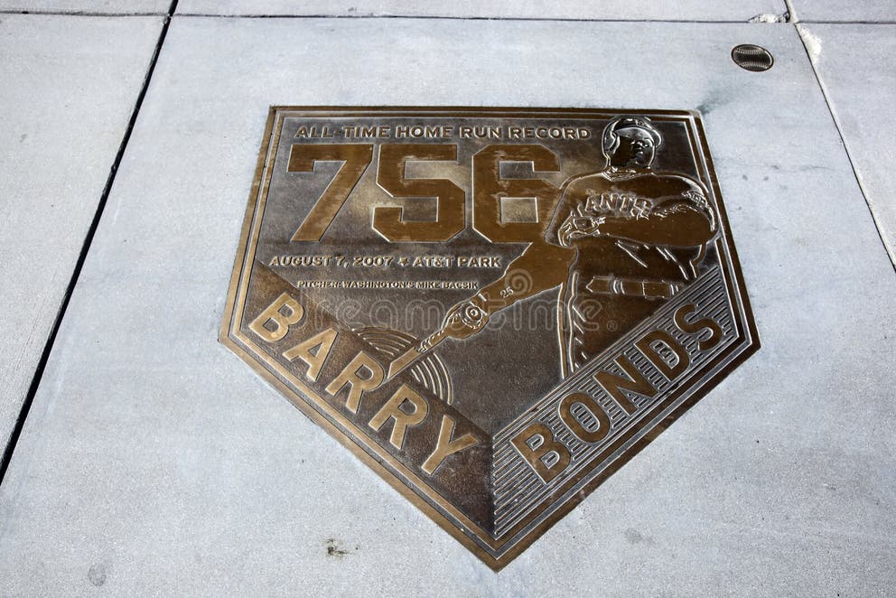 Barry Bonds Home Run Plaque Editorial Image - Image of boardwalk ...