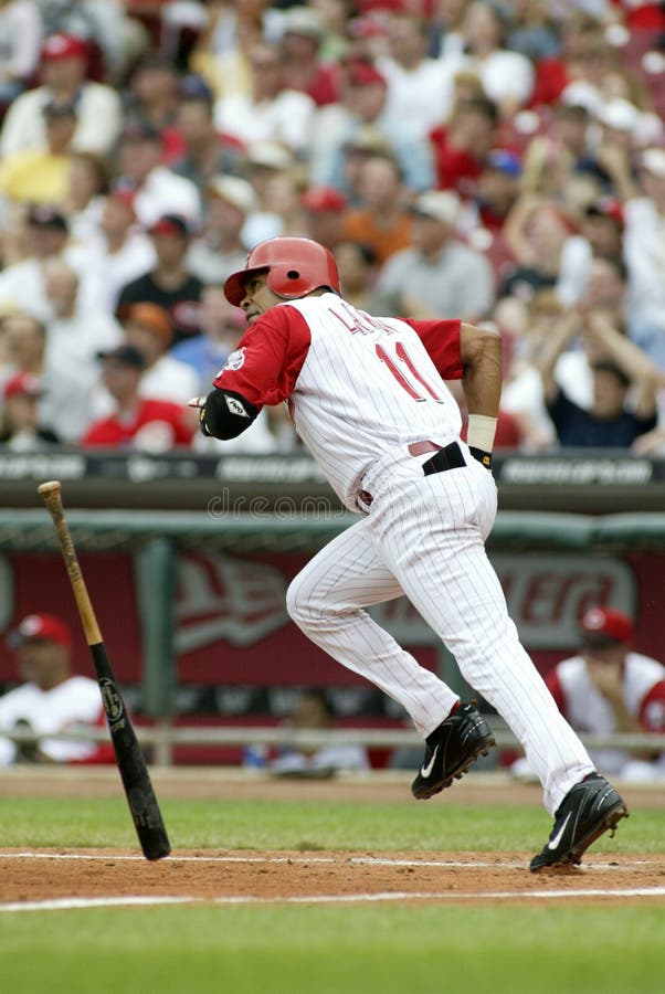 Barry Larkin of the Cincinnati Reds. Editorial Image - Image of uniform ...