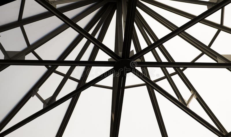 Bars on a glass ceiling. stock photo. Image of design - 88016254