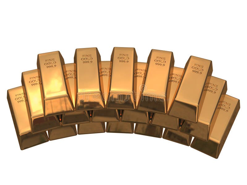 Bars Of Gold Line And Glyph Icon. Gold Ingots Vector Illustration ...