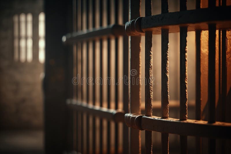 Bars in Prison, Imprisonment Concept Illustration Generative AI Stock ...