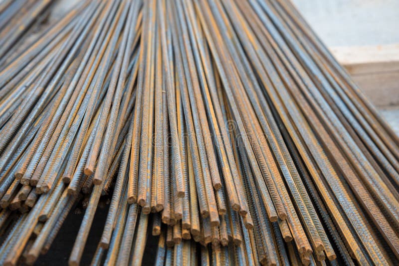 Bars of Rebar Close-up. Rust. Background, Texture. Stock Image - Image ...