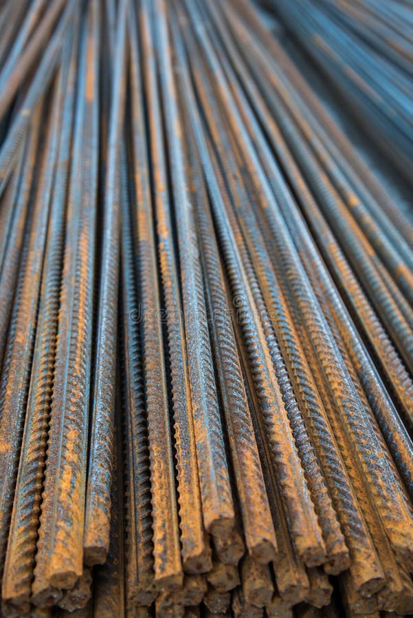 Bars of Rebar Close-up. Rust. Background, Texture Stock Photo - Image ...