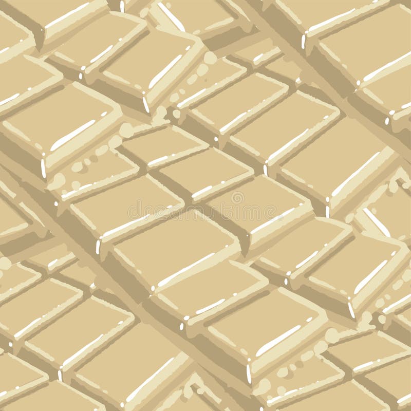 Bars of White Chocolate. Vector Repeated Seamless Pattern Stock Vector ...