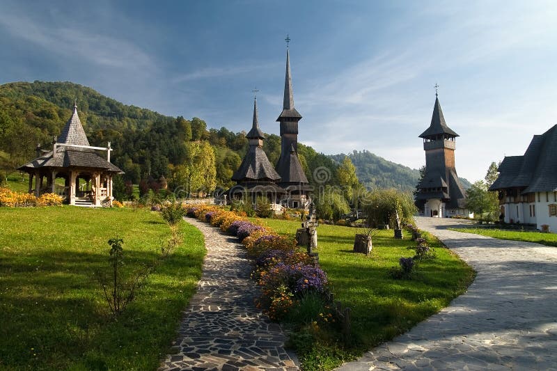 Barsana Monastery Romania stock image. Image of maramures - 8005363