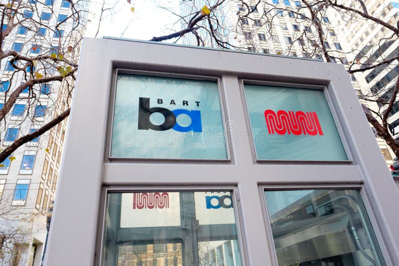 Bart Muni Sign San Francisco Editorial Image - Image of transportation ...