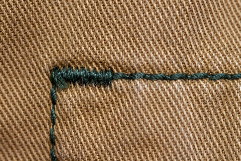 Bartack or Bar Tack Stitches on Twill Material Stock Photo - Image of ...