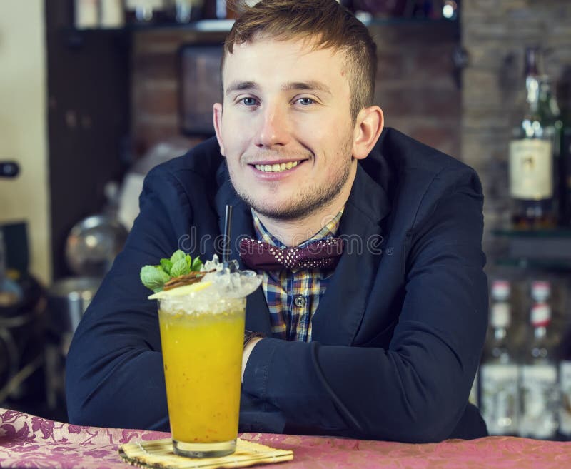 Bartender stock image. Image of confidence, nonalcoholic - 37880665