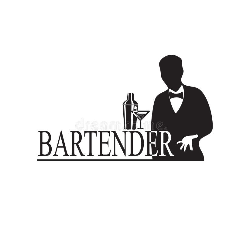 Bartender bar worker stock vector. Illustration of barroom - 270327965