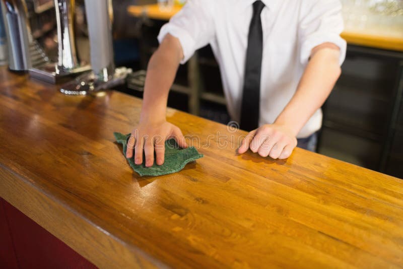 246 Bartender Cleaning Bar Counter Stock Photos - Free & Royalty-Free ...
