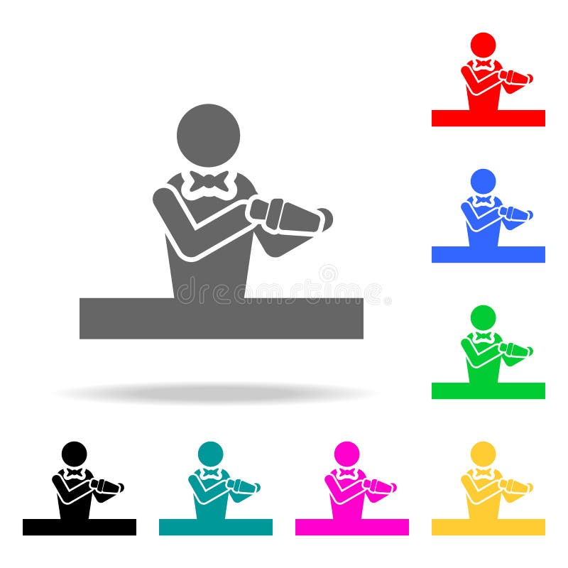 Bartender Icon. Elements of Bar in Multi Colored Icons. Premium Quality ...