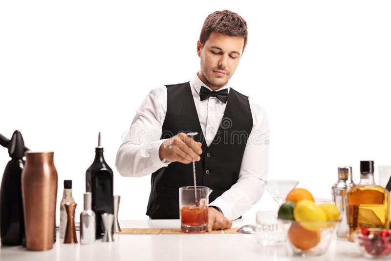 Bartender Making a Cocktail Stock Photo - Image of expression, elegant ...