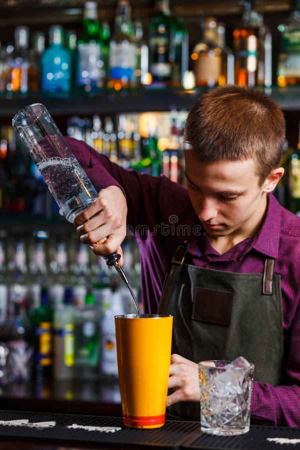 The Bartender Making Cocktail Stock Image - Image of evening, fashion ...