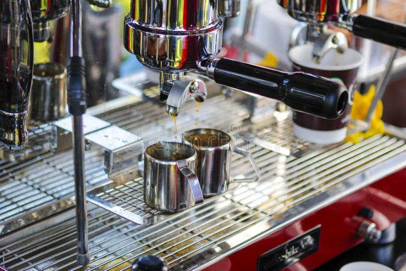 Bartender Making Coffee for His Clients Stock Image - Image of people ...