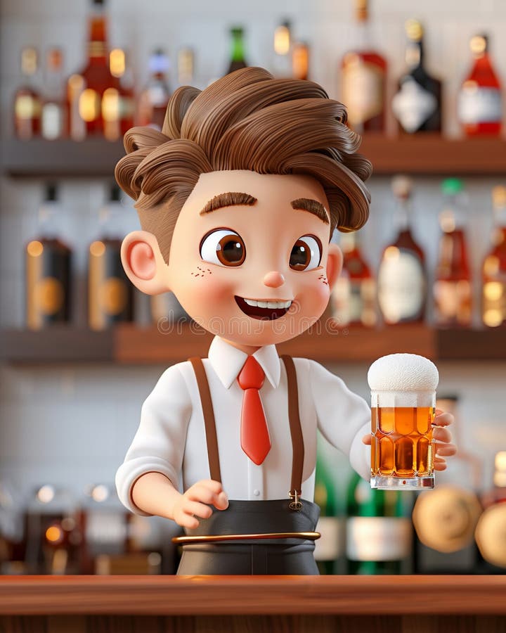 Lively Beer Garden Party, Long Communal Tables, String Lights, People ...