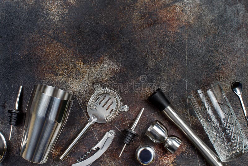 Bartender Tools for Cocktail Making Stock Photo - Image of bartender ...