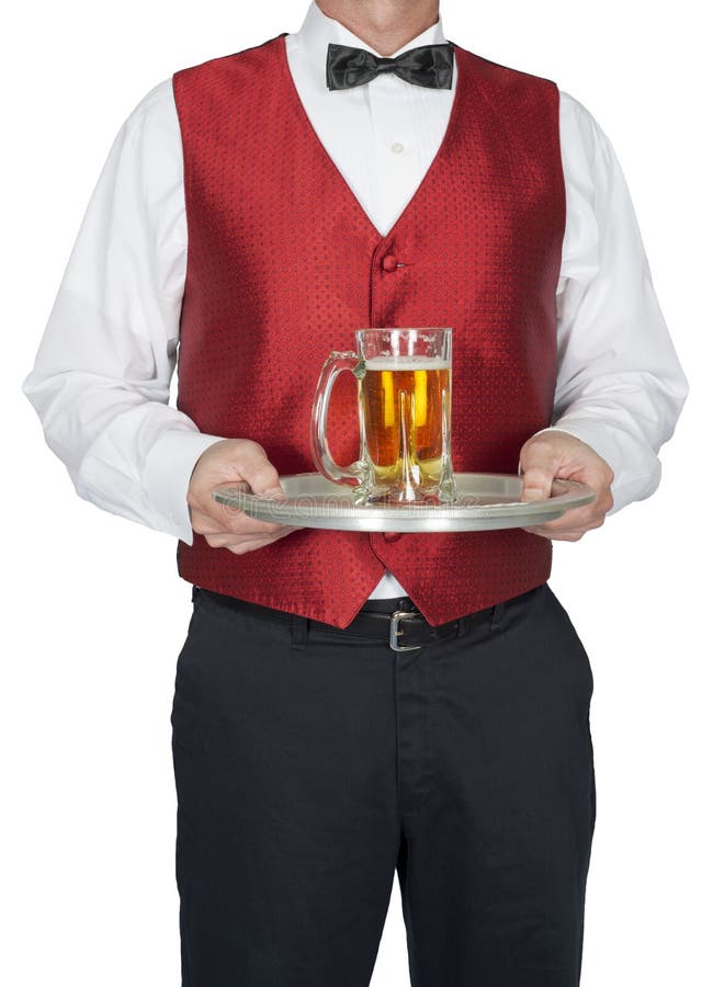 Bartender, Waiter, Server, Beer, Isolated Stock Image - Image of staff ...