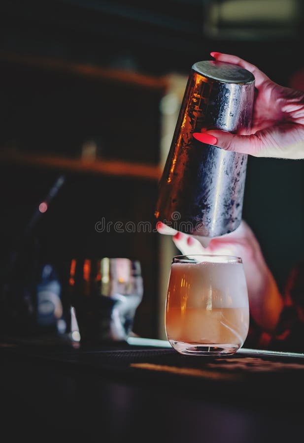 Bartender Hand Making Cocktail at the Bar Stock Photo - Image of hand ...