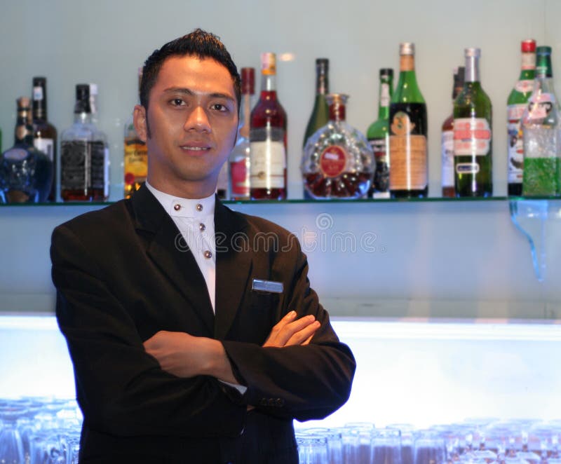 Bartender at work stock photo. Image of facility, people - 6805640