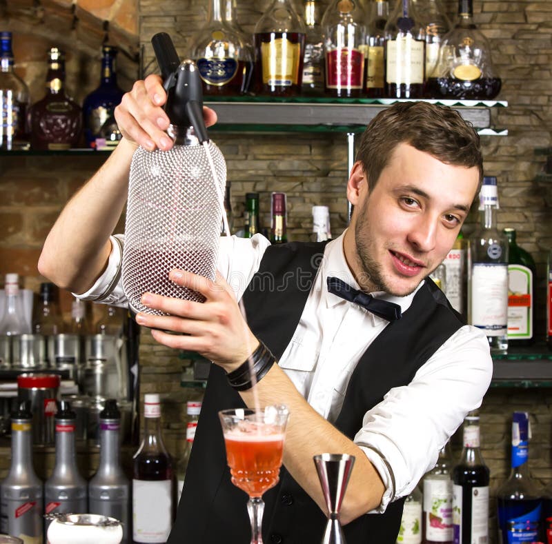 Bartender stock photo. Image of club, attractive, cocktail - 35822812