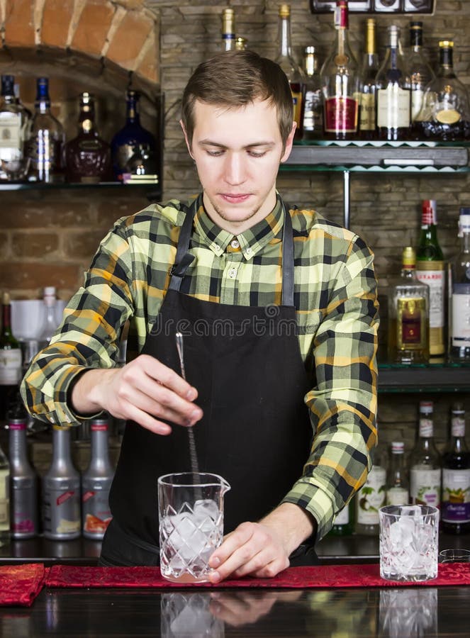 Bartender stock photo. Image of barman, male, bottle - 35786848