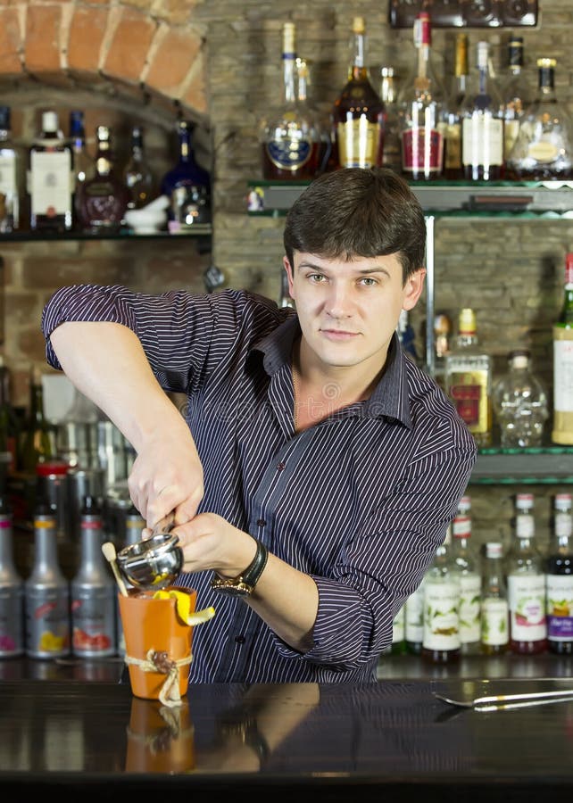 Bartender stock photo. Image of adult, casual, cocktails - 36037294