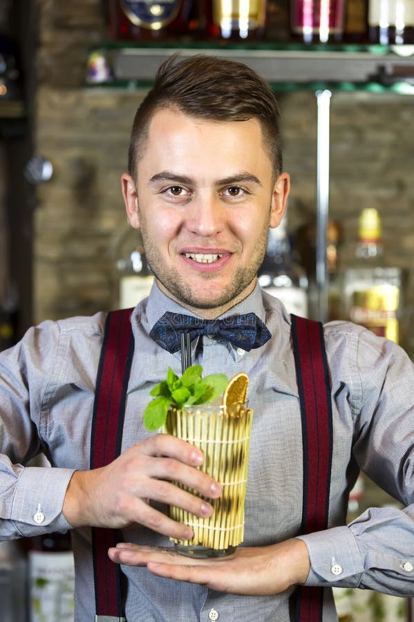 Bartender stock photo. Image of cocktails, glasses, male - 36037442