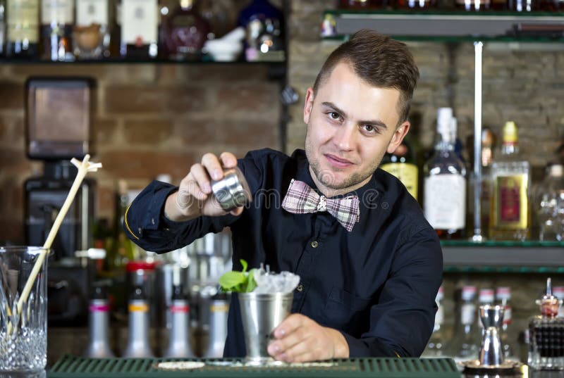 Bartender stock image. Image of drink, people, barkeeper - 36155165