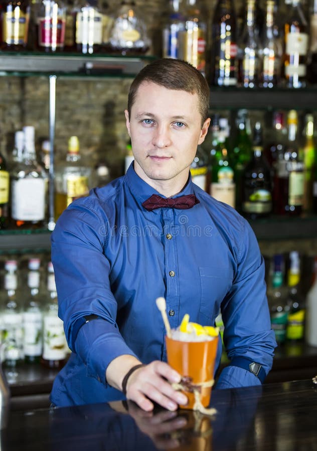 Bartender stock image. Image of confidence, drink, male - 36445569