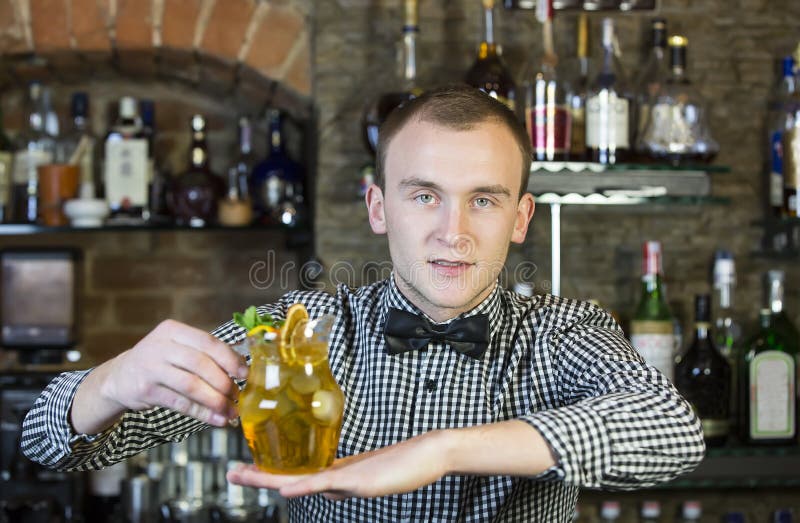 Bartender stock photo. Image of alcohol, male, business - 46279406