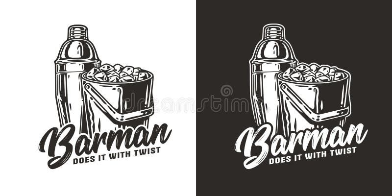 Cocktail Bar Logo Cocktail Shaker Glass Stock Illustrations – 908 ...