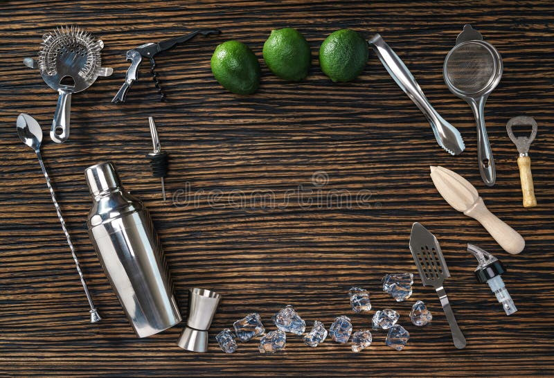 Bartending Tools and Ingredients Stock Photo - Image of preparation ...