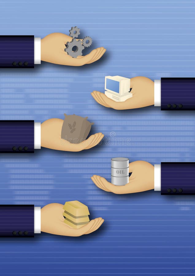 Bartering goods stock illustration. Illustration of deal - 19699917