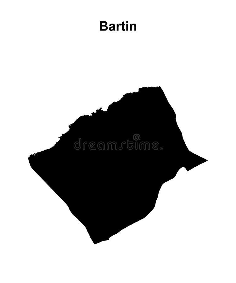 Bartin outline map stock vector. Illustration of design - 360685592