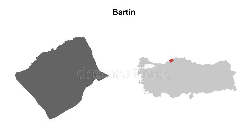 Bartin outline map stock vector. Illustration of turkey - 379013971