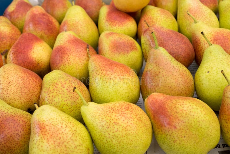 La Pera Bartlett Roja Tiene Una Verdadera Forma De Pera Piriforme. Una ...