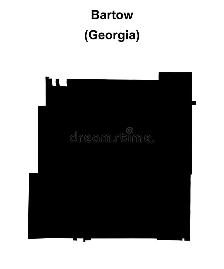 Bartow outline map stock vector. Illustration of contour - 357890572