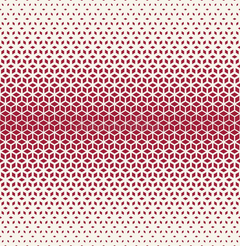 Abstract Sacred Geometry Red Grid Halftone Cubes Pattern Stock Vector ...