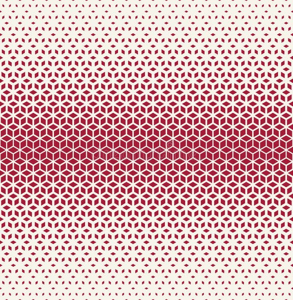 Abstract Sacred Geometry Red Grid Halftone Cubes Pattern Stock Vector ...