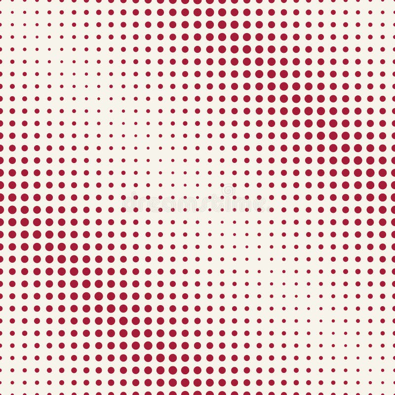 Circles Halftone Seamless Geometric Gradient Red Pattern Stock Vector ...