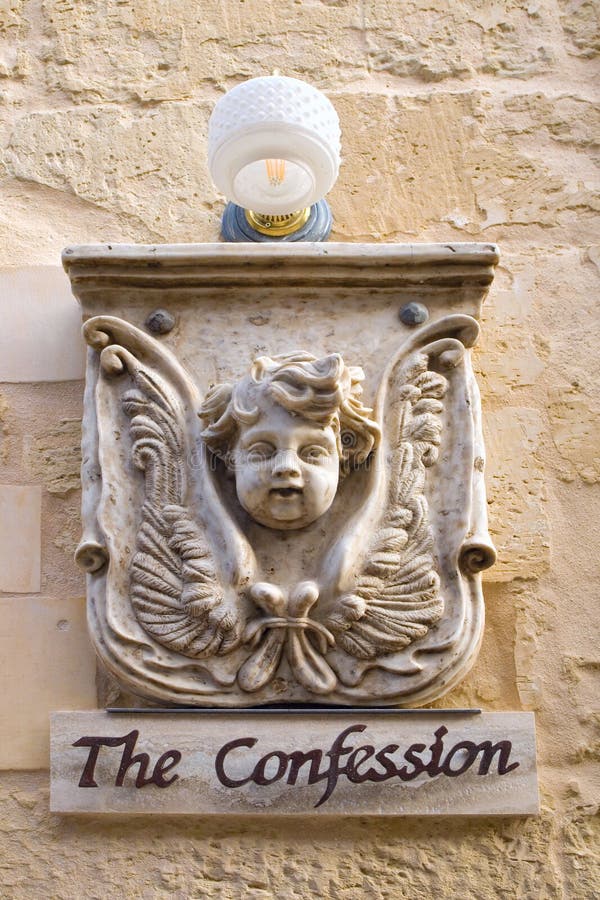 Bas-relief with Angel in Rabat, Malta Stock Image - Image of history ...