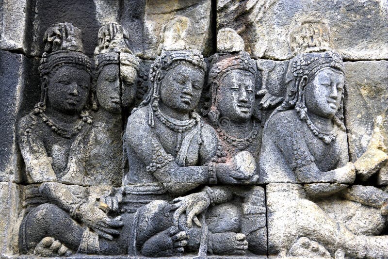 Bas-Relief at Borobudur Temple, Indonesia Stock Photo - Image of empire ...