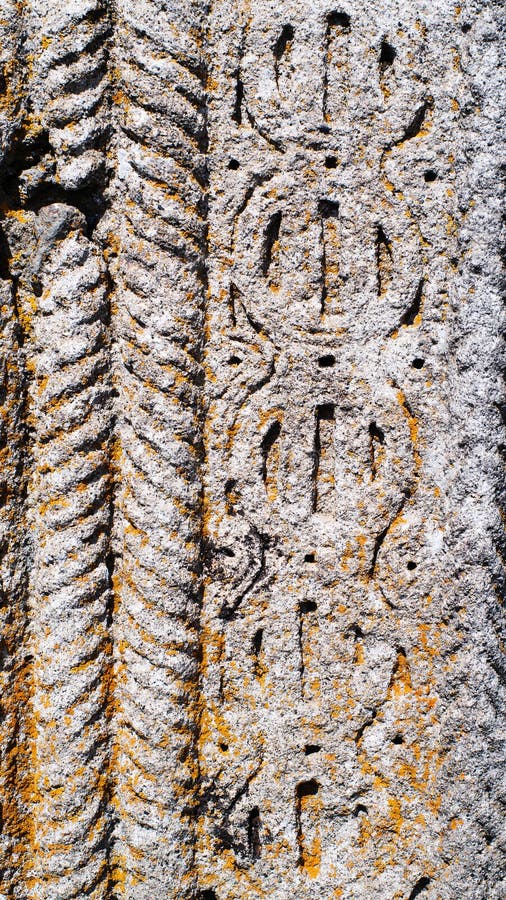 Bas-relief, Branched Pattern on the Facade of an Ancient Temple in ...
