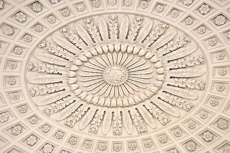 Bas-relief on the Ceiling of the Building. Stock Image - Image of ...