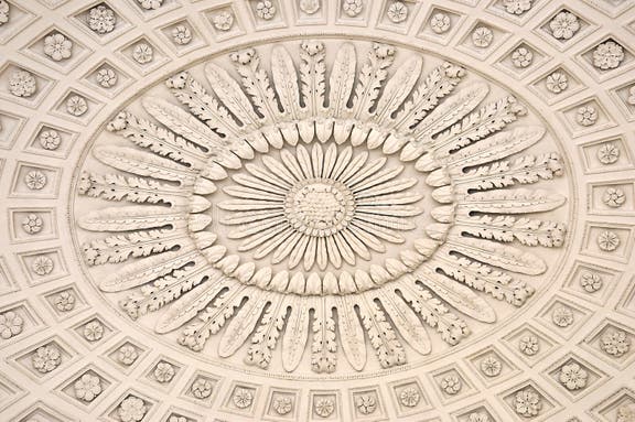 Bas-relief on the Ceiling of the Building. Stock Image - Image of ...