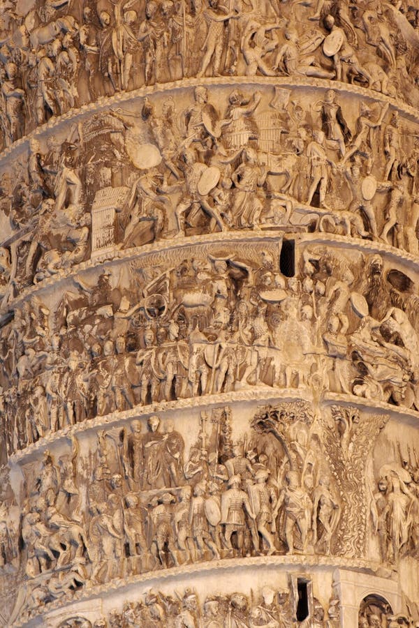 Bas-relief on Column (Rome) Colonna Square Stock Image - Image of ...