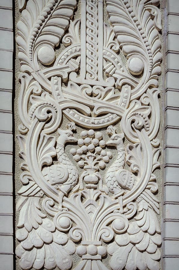 Bas-relief of the facade stock photo. Image of kronstadt - 52330226